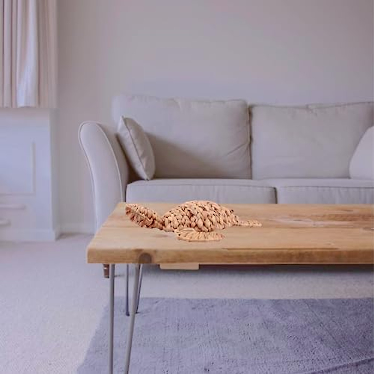 Manis Zuo Hand made weave Turtle Sculpture and statures, Sea turtle Decor, Water Hyacinth, for Home Decor DIY, Morden House Decorations, Living Room, Desk, Wedding, Party Decorations (Sea turtle)