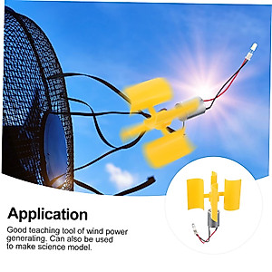 ULTECHNOVO Dynamo Small Wind Generators Vertical Wind Turbines Generator Wind Kit Micro Vertical Generator Plastic Solar Generator Electric Tools Teaching Tool Abs Micro-motor F5 Mini
