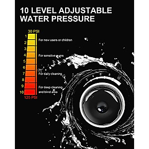 MySmile 1000ML Countertop Water Dental Flosser Teeth Cleaner 10 Settings Electric Power Oral Irrigator with UV Sanitizer Light Storage Bag and 7 Jet Tips