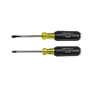 Klein Tools 32008 Demolition and Phillips Screwdriver Set with Plated Metal Strike Cap and Heat Treated Blade, 2-Piece
