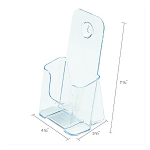 deflecto 77501 DocuHolder for Countertop or Wall Mount Use, 4 1/4w x 3 1/4d x 7 3/4h, Clear