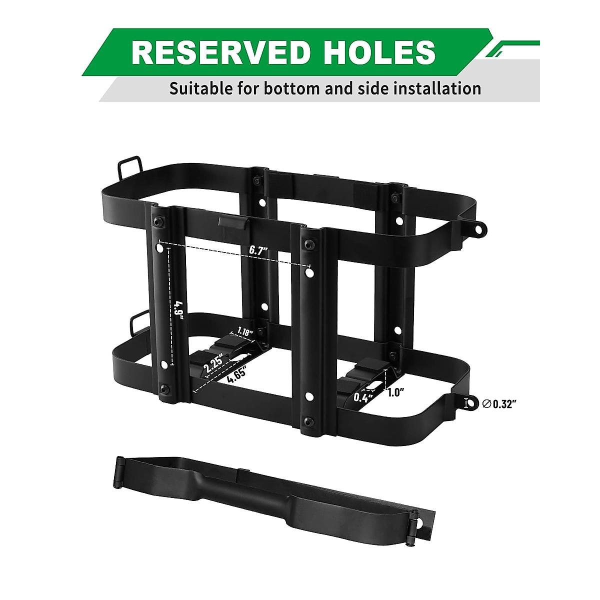 Racewill 5 Gallon Water Storage Containers Holder Mount - Only Fit for Scepter Water Container and Fuel Can 20L - Lockable Mounting Bracket for Camping, RV, and Overlanding