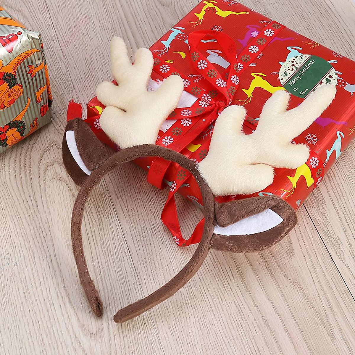 Reindeer Antler Hair Hoop Christmas Kids Headband Headwear for Children Christmas Costume Party