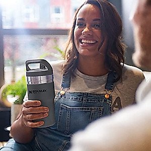 Stanley IceFlow Stainless Steel Tumbler with Straw - Vacuum Insulated Water Bottle for Home, Office or Car - Reusable Cup with Straw Leakproof Flip - Cold for 12 Hours or Iced for 2 Days (Charcoal)