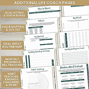 HARDCOVER bloom daily planners 2024 (8.5" x 11") Calendar Year Day Planner (January 2024 - December 2024) - Passion/Goal Organizer - Monthly & Weekly Inspirational Agenda Book - Eucalyptus