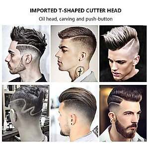 F.Lashes Professional Hair Clippers Cordless Hair Clippers for Men Haircut Kit Rechargeable Low-Noise Household Hair Trimmer for Men Baby Kids