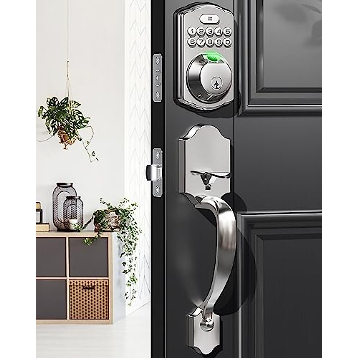 Veise KS02D and KS01C Door Lock with Handle Set Bundle