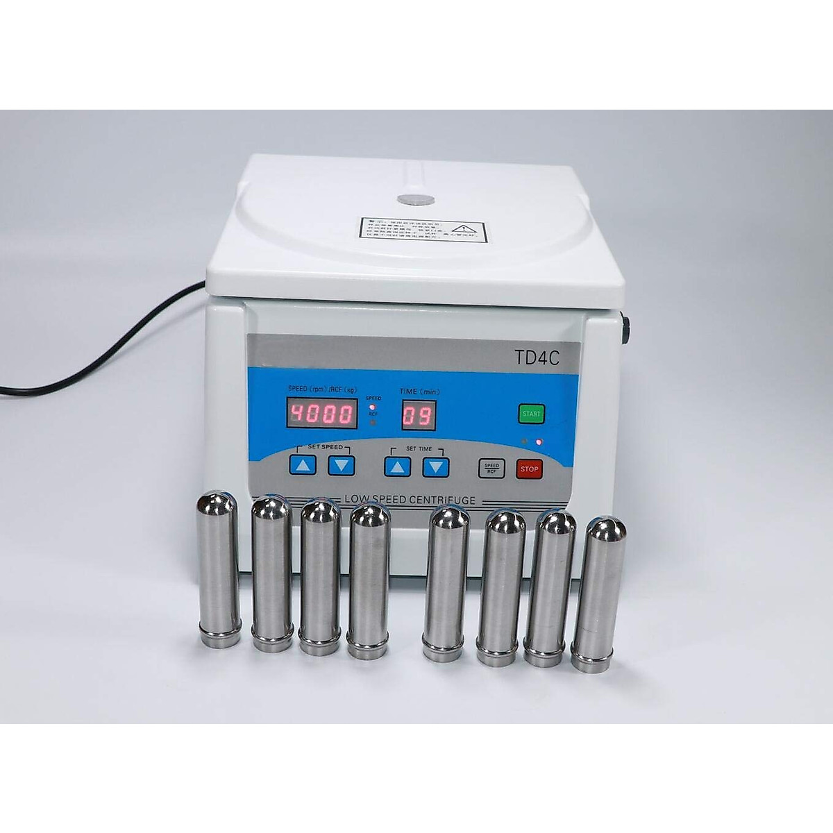 PRP Centrifuge - DEJUN 4000rpm Lab Benchtop Centrifuges with Aluminum Alloy Rotor 8 x 10/15ml and Digital Display Laboratory Low Speed Desktop Centrifugal Machine