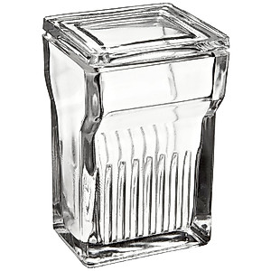 Wheaton 900620 Glass Rectangular 250mL Coplin Staining Jar, with Lid (Case of 6)