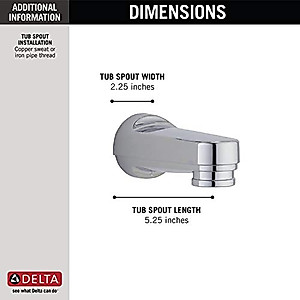 Delta Faucet RP17453 TUB SPOUT, One Size, Chrome