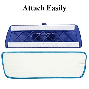 4 Pack Microfiber Spray Mop Replacement Heads for Wet/Dry Cleaning Compatible with Bona & Other Flat Mops, 18"x5.5" Reusable Refills for Home & Commercial Use
