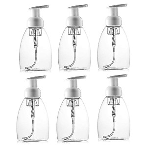 Bekith 12 Pack Foaming Soap Dispenser Pump Bottles, 8oz (250ml) Foaming Hand Soap Dispenser, Refillable Liquid Soap Foaming Dispenser, Empty Plastic Bottles for Kitchen, Bathroom, Commercial, Clear