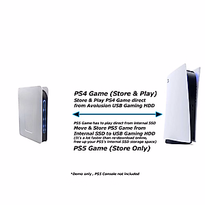Avoluxion PRO-T5 Series USB 3.0 External Gaming Hard Drive for PS5 Game Console (Renewed) (8TB)
