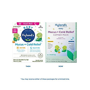 Infant And Baby Cold Medicine, Hyland's Naturals Baby Mucus + Cold Relief, Day & Night Value Pack, Decongestant And Cough Relief, 8 Fl Oz