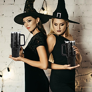 sxmluedn Goth Gifts Goth Tumbler Halloween Tumbler 40 Oz Skull Gifts Cup For Women Men Spooky Skeleton Travel Mug with Handle Lid and Straw