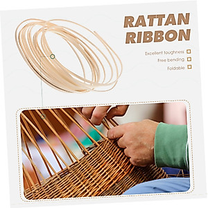 EXQUIMEUBLE 1 Roll Rattan Weave Material DIY Kits Rattan Furniture Woven Baskets Craft Rattan Cane Chair Cane for DIY Furniture Repair Kit Rattan Furniture Weaving Material DIY Rattan Crafts