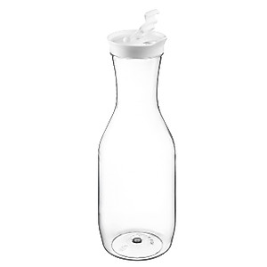Plastic Pitcher With Lid - 50 oz Water Carafe - Juice Containers with Lids for Fridge - Plastic Milk Jug for Juice Iced Tea and Mimosa - Posh Setting