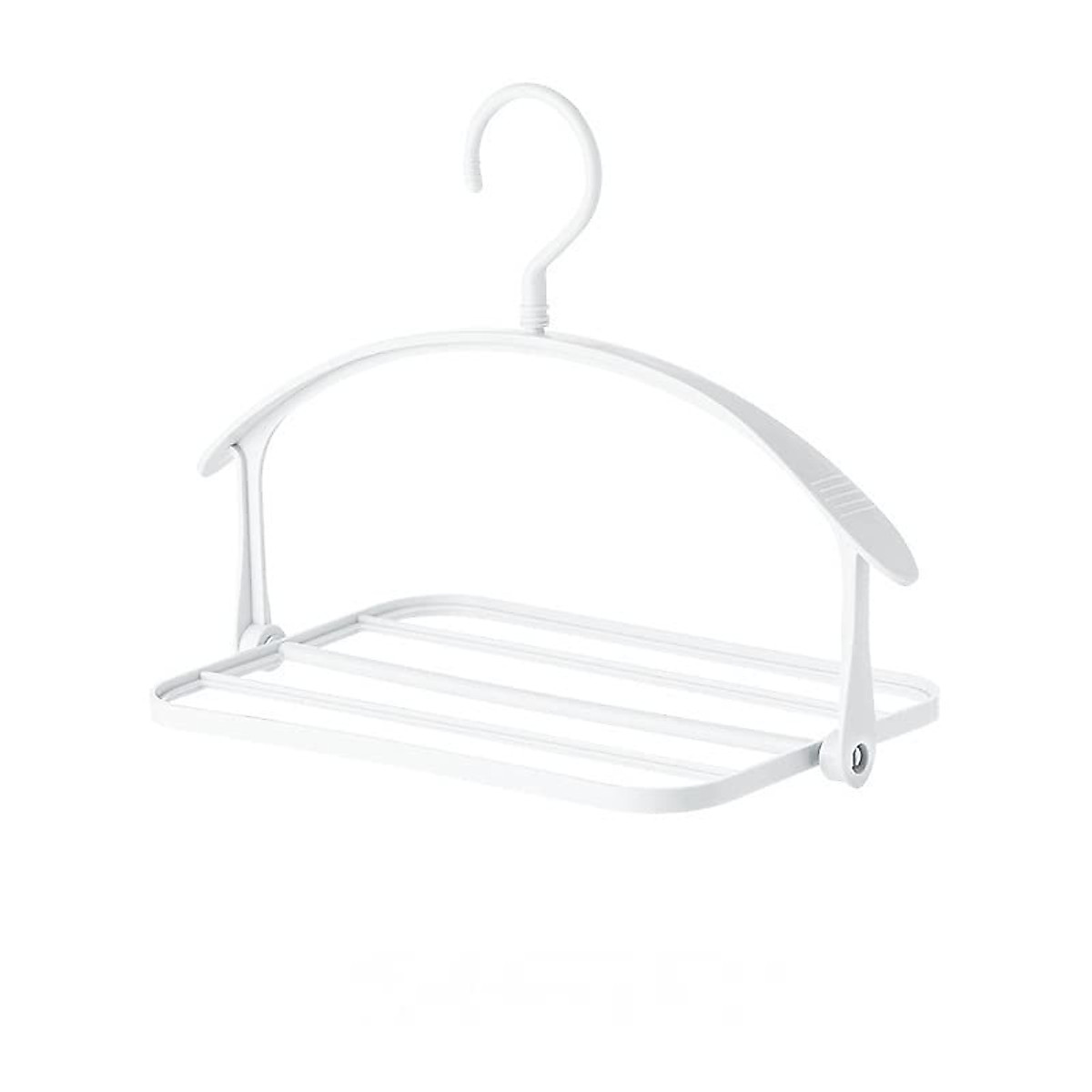 2 Multi-Functional Multi-Layer Reversible Drying Rotating Hangers for Household use, Widened Shoulders, Thickened Storage Folding Pants Rack, Dry and Wet-White
