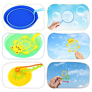 Bubble Wands Set, 28 Pcs Large Bubble Wand with Tray, Great for Kids Summer Outdoor Bubble Party Favors