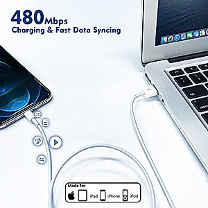 (Apple MFi Certified)iphone charger 10ft,2Pack 10 Foot Long Data Syncing Charging Lightning Cord Cable with 2Pack USB Wall Charger Travel Plug Adapter Box Compatible with iPhone 12/11 Pro/11/X/Xs/8/7