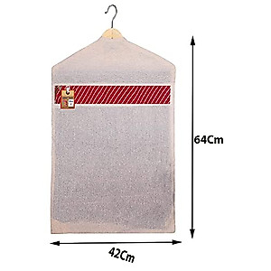 atorakushon 100% Cotton Hanging Saree Covers Clothes Storage Bag 26 x 18 Inches Bigs size Cloth Wardrobe Organizer for Storage Garment Set of 9 Off white