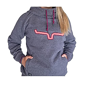 Kimes Ranch Two Scoops Fleece Women’s Hoodie (Large, Rusty Heather)