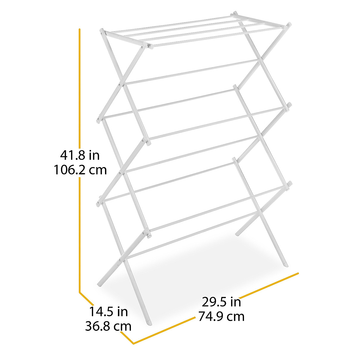 Whitmor Foldable Drying Rack, White