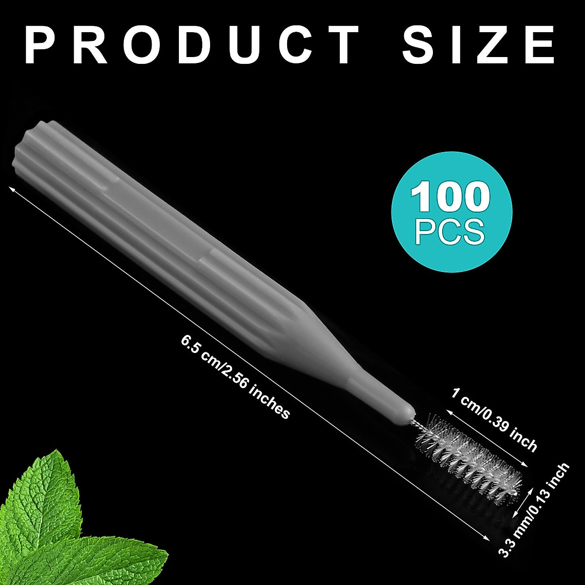 Patelai 100 Pieces Braces Brush for Cleaner Interdental Brush Toothpick Dental Flossing Head Oral Hygiene Flosser Tooth Cleaning Tool (Stylish Colors)