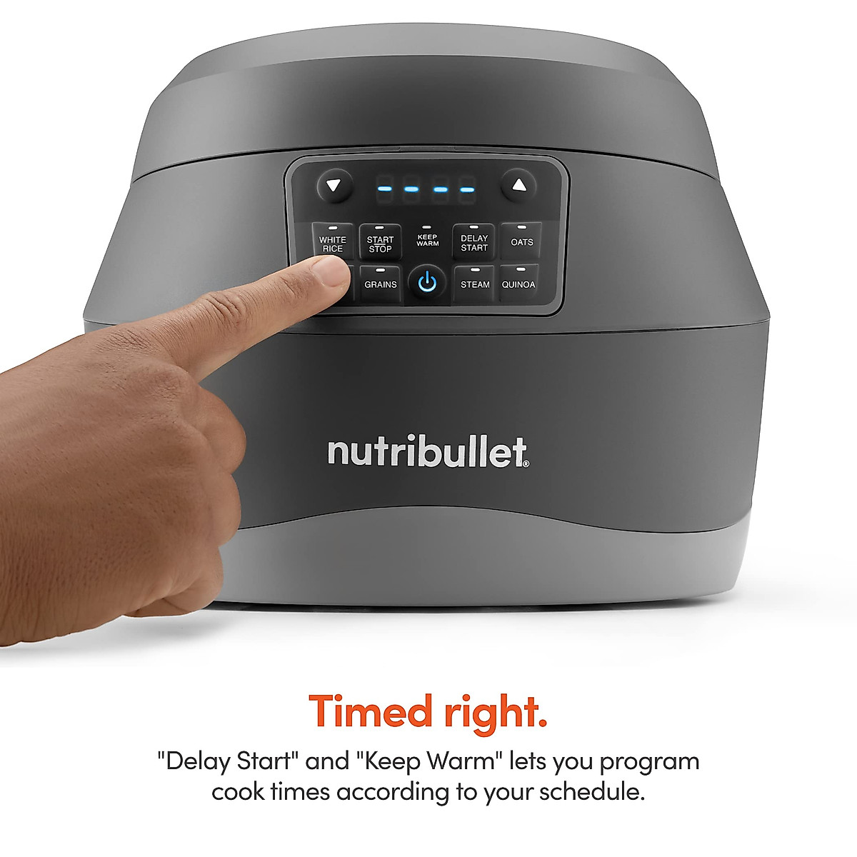 nutribullet EveryGrain Cooker, 11"D x 11"W x 9"H (Renewed)