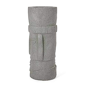 Christopher Knight Home Poulan Outdoor Flower Planter, Stone Gray