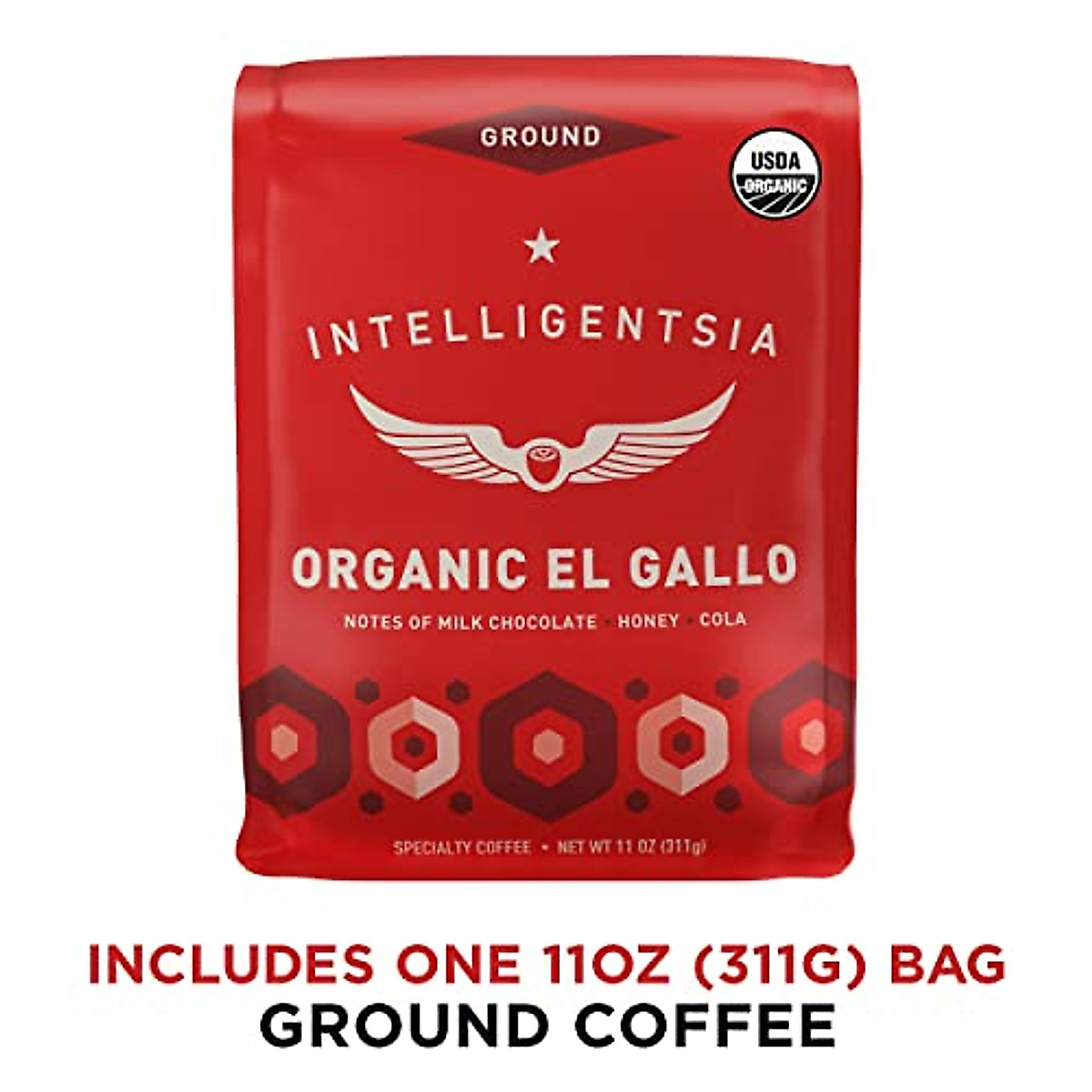 Intelligentsia Coffee, Light Roast Ground Coffee - Organic El Gallo 11 Ounce Bag with Flavor Notes of Milk Chocolate, Honey and Cola