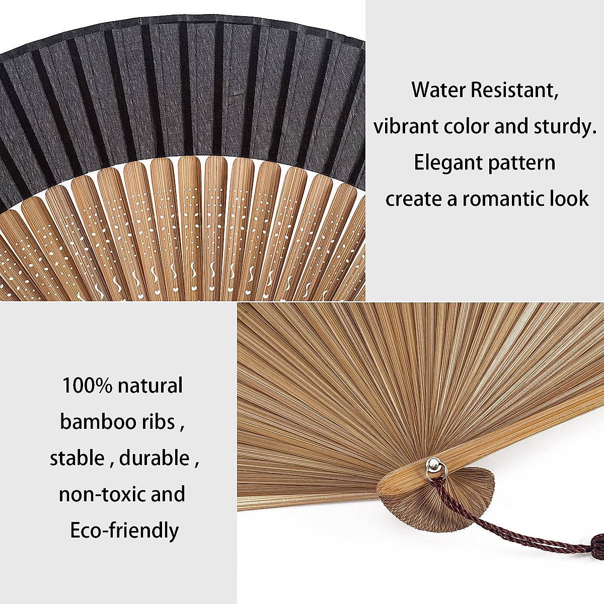 JYSILIYH ﻿Folding Hand Fan for Women,Hand Held Fan for Women Foldable,FChinese Japanese Vintage Hand Held Bamboo Silk Folding Fans Hand Fan for for Dance Music Festival Wedding Church Decoration