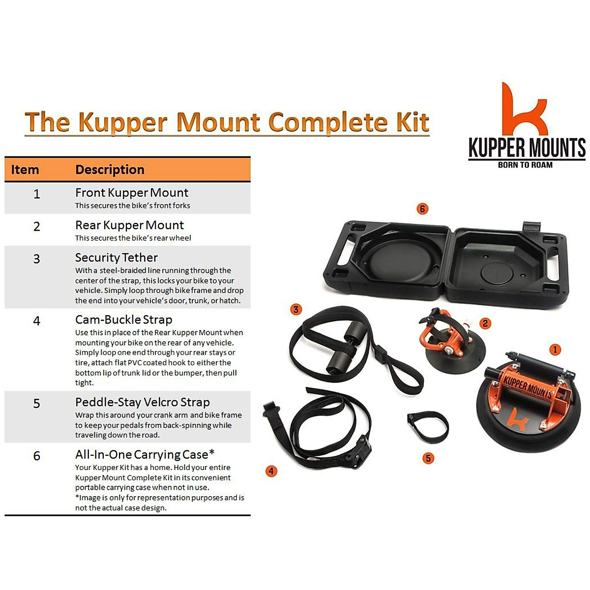 Kupper Mount 1 Bicycle Roof Mount Rack - KP1000