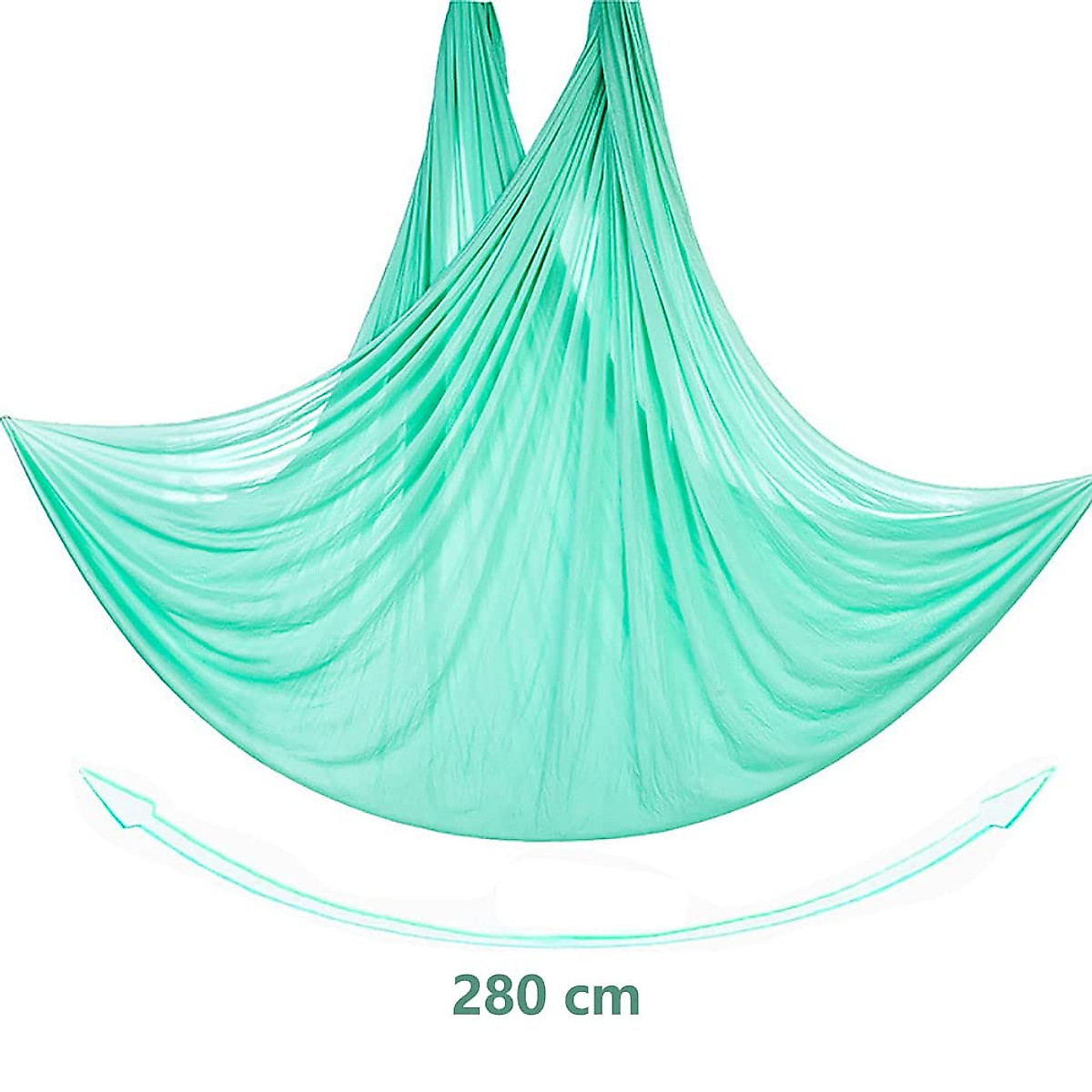 Aerial Yoga Swing Hammock Kit,Micro-bounce Antigravity Yoga Flying Sling Inversion Swing Tools for Home Air Yoga Inversion Fitness,with 2 Nylon Straps and Mounting Accessories