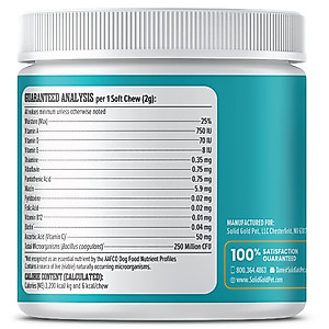Solid Gold Dog Multivitamin - PetVites Dog Vitamins Chewable Supplement - Vitamin C, A, B12, & E Plus Probiotics & Antioxidants to Promote Immune Health & Digestive Wellness (120 Count)