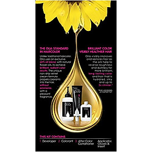 Garnier Olia Ammonia Free Permanent Hair Color, 100% Gray Coverage (Packaging May Vary), 4.0 Dark Brown Hair Dye, Pack of 1