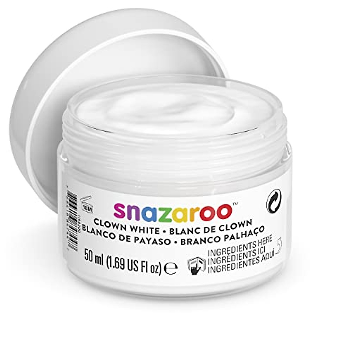 Snazaroo Face and Body Paint, Clown White, 50ml
