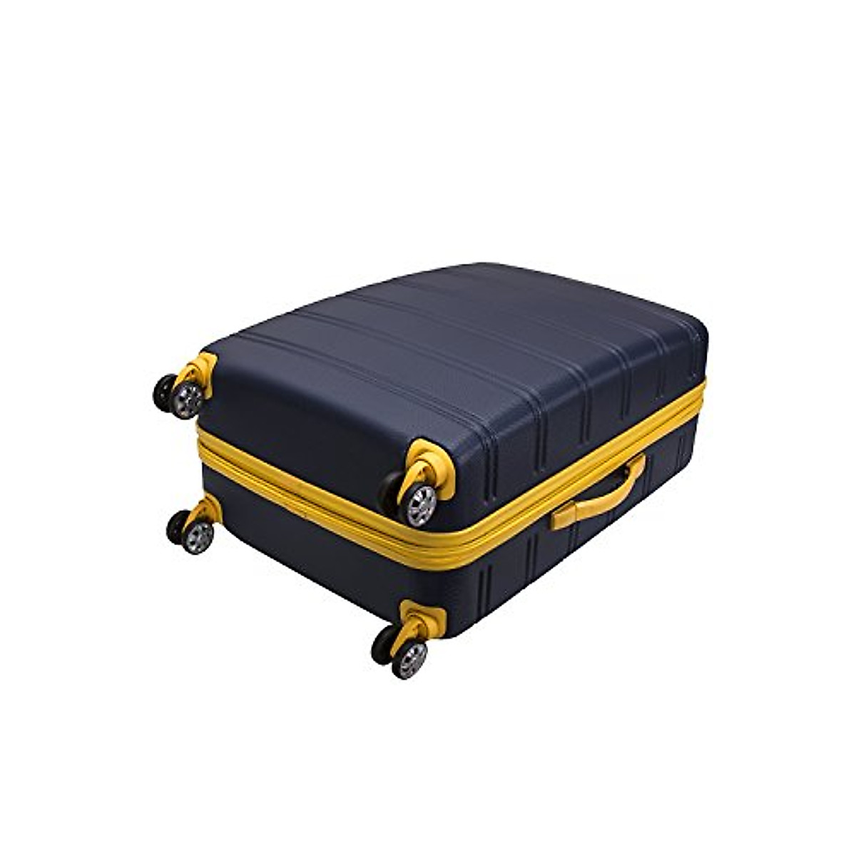 Rockland Melbourne Hardside Expandable Luggage with Spinner Wheels, Navy, Checked Large 28"
