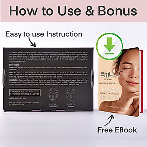 Emuya Ice Globes for Facials – Facial Tools for Face & Eye Puffiness Relief, Cool Skincare Cryo Tools - Pink Drink Glitter