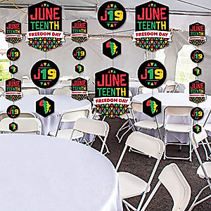 Big Dot of Happiness Happy Juneteenth - Freedom Day Party DIY Backdrop - Vertical Decorations - 30 Pieces