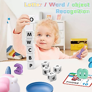 HOPEEYE Unicorns Kindergarten Preschool Learning Activities Math Counting Matching Letter Toys - Toddler Educational Toys for 3 4 5 6 7 Year Olds Girls Birthday Gift Games for Kids Ages 5-7 3-5