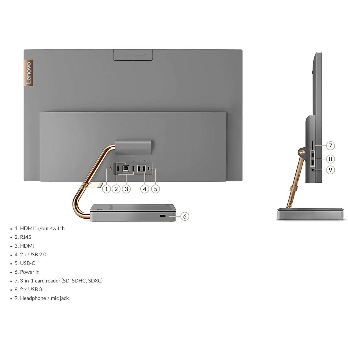 Lenovo 27" QHD Touchscreen All-in-One Ideacentre 5 Computer with Intel 8 Core i7-10700T Processor up to 4.5 GHz, 16GB DDR4 RAM, 512GB PCIe SSD, and Windows 10 Home