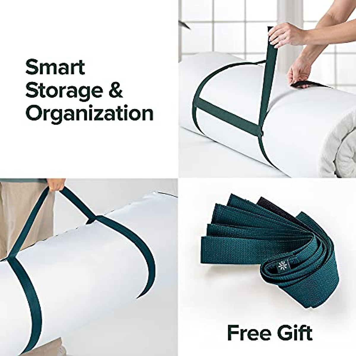 ZINUS 2 Inch Ultra Cooling Gel Memory Foam Mattress Topper with Cooling Cover/CertiPUR-US Certified, Queen