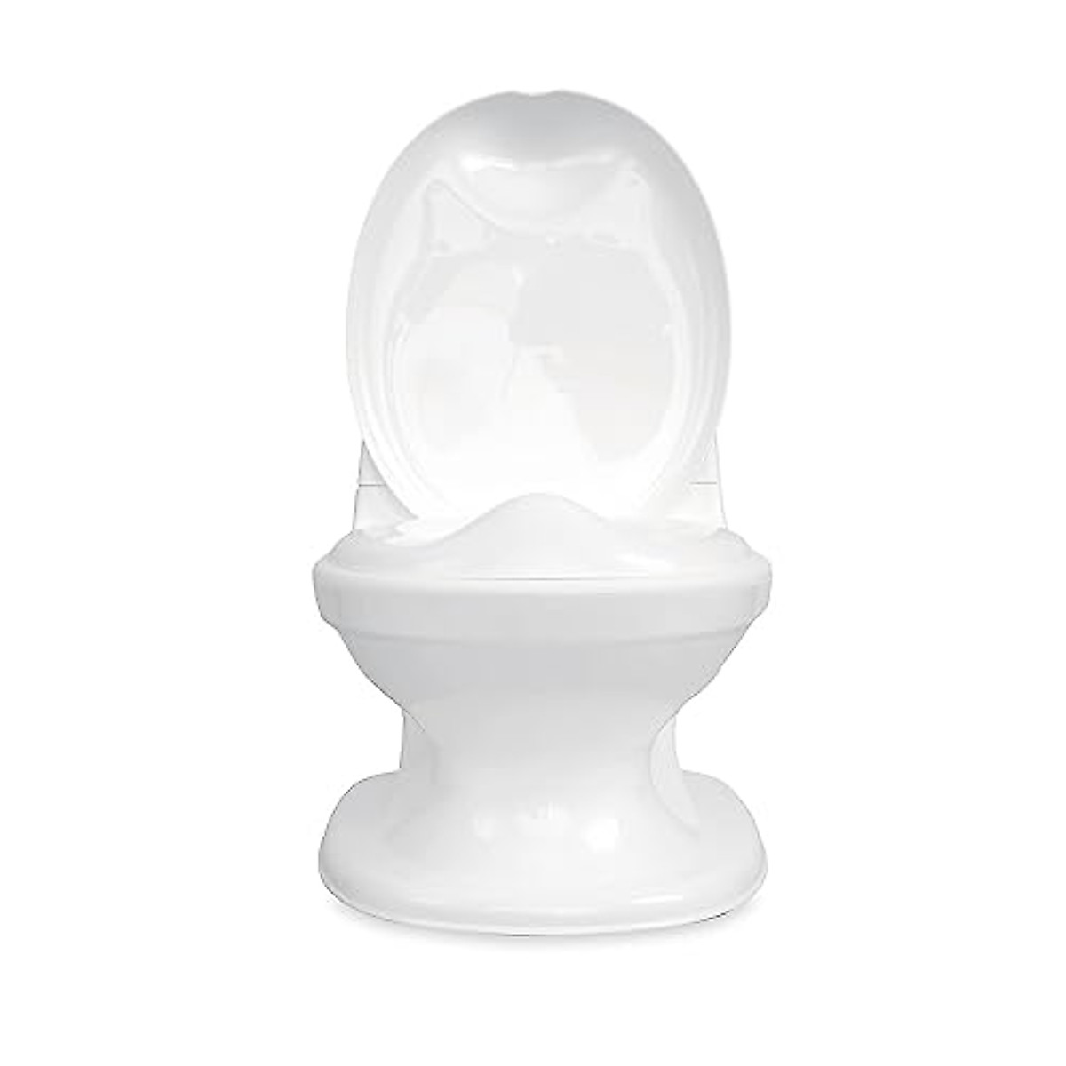 Nuby My Real Potty Training Toilet with Life-Like Flush Button & Sound for Toddlers & Kids, White