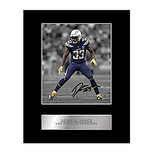 iconic pics Derwin James Print Signed Mounted Photo Display #02 Printed Autograph Picture Print