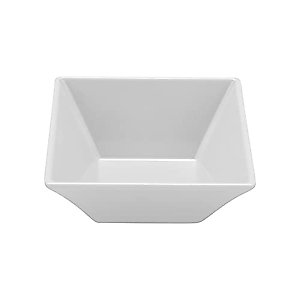 G.E.T. ML-238-W 14 oz., 5" White Square Bowl, Break Resistant, Siciliano (Qty,1)