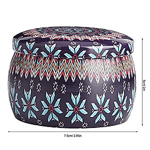 Tinplate Storage Box, Tinplate Storage Box Metal Canister Home Kitchen Box for for Dry Storage Spices, Camping, Party Favors, and Sweets Gifts(E)