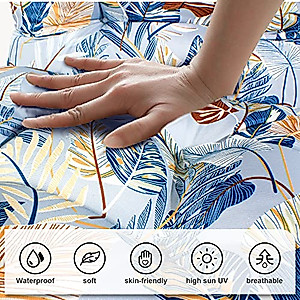 PNP HWJIAJU Adirondack Chair Cushion with Nice Pattern Set of 2, High Back Rocking Chair Cushion 44x21x4 inch, Outdoor Patio Chair Cushion Sunscreen and Fade-Resistant (Leaves Home, 2)