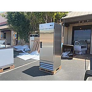 Commercial Refrigerator 1-door Solid Upright Stainless Steel NSF Reach in 29" Width, Capacity 23 Cuft, Restaurant Kitchen Cooler Fridge RR46dup2