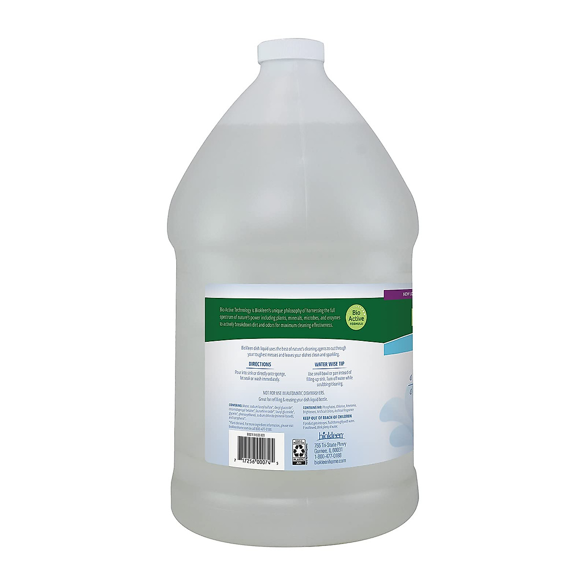 Biokleen Free & Clear Dish Soap - Dish Liquid, Dishwashing Cleaner, Eco-Friendly, Non-Toxic, Plant-Based, No Artificial Fragrance, Colors or Preservatives, Unscented